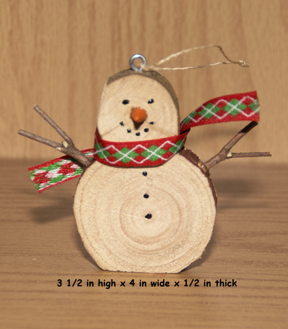 Rustic Log Snowmen